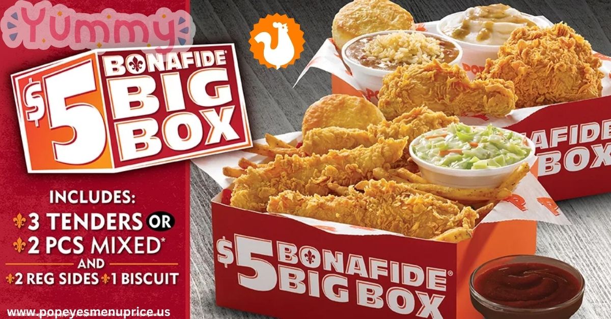 Popeyes Big Box Menu with Price 2025 | Deals & More