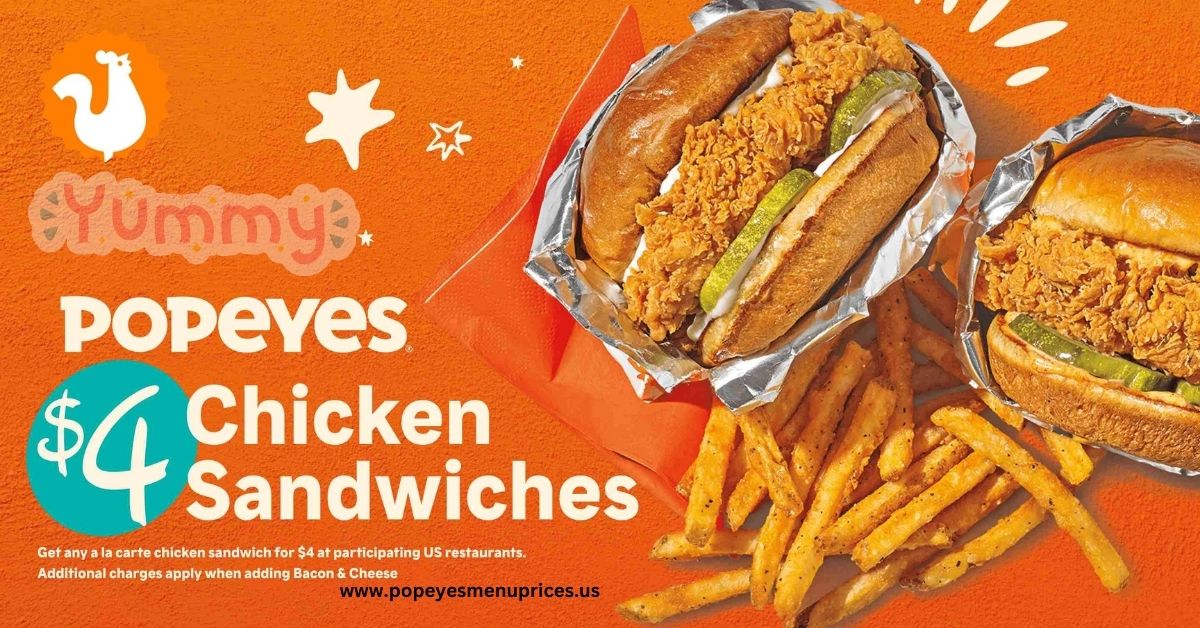 Popeyes Sandwich Menu with Prices & Calories June 2026