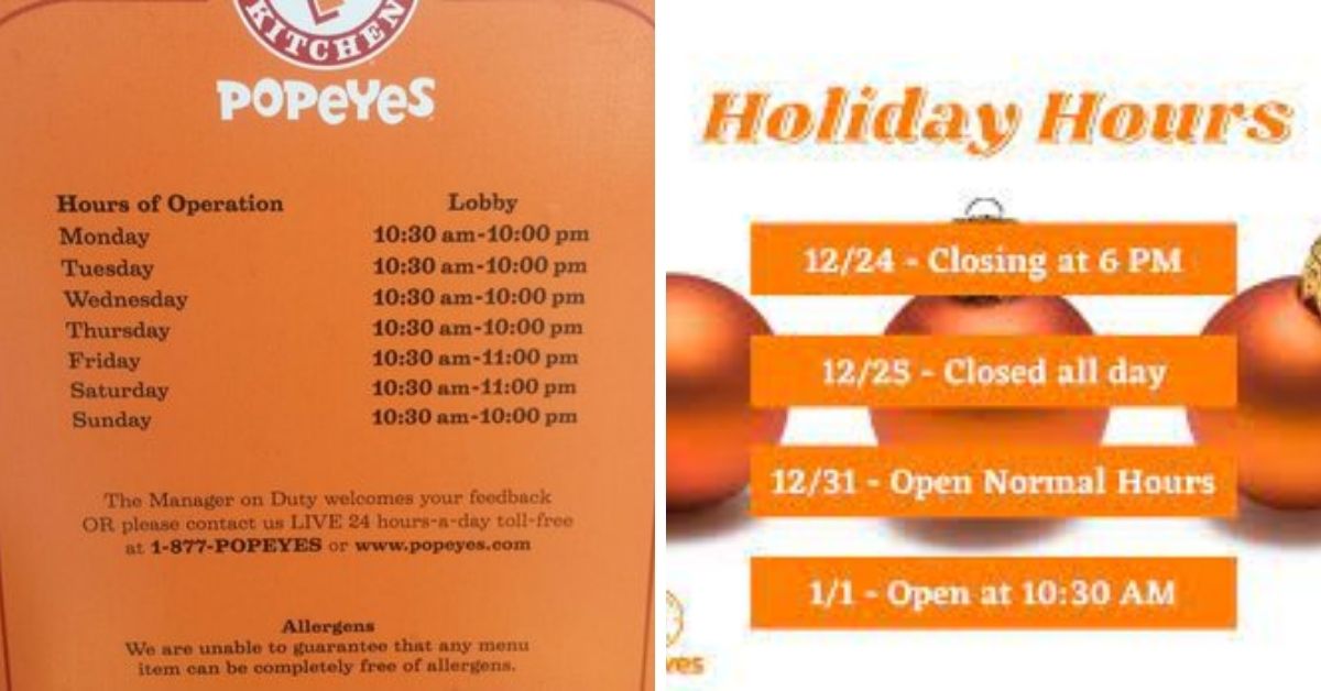 Popeyes Closing Times 2026: Hours & Check Nearby Locations